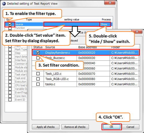 Let’s filter the displayed data by setting a filter in Test Report ...
